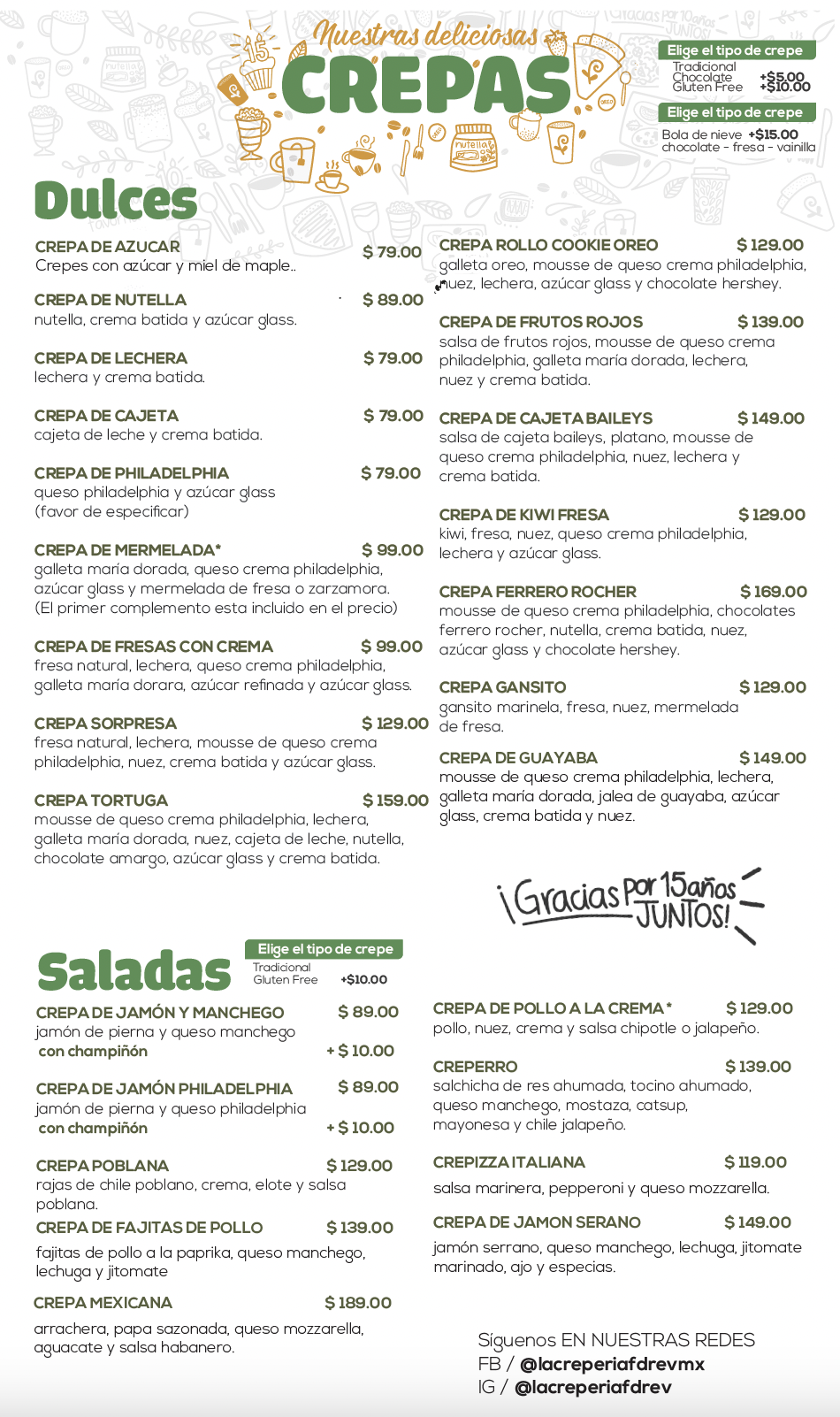 Menu | La Creperia FD REV